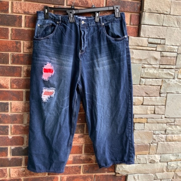 Parish Nation | Jeans | Parish Ripped Patch Red White Blue Jeans Men 47 ...